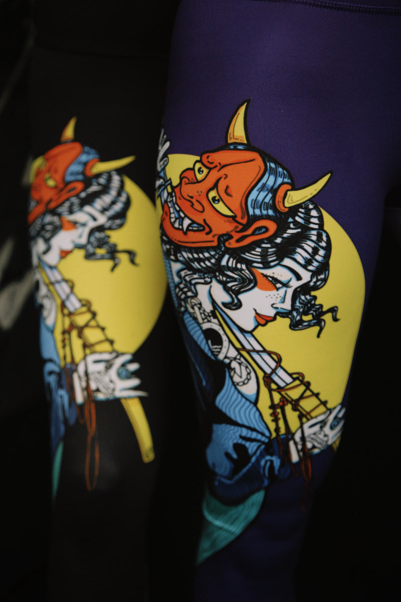 THE BLACK FEMALE SAMURAI LEGGINGS – GURU KILLER